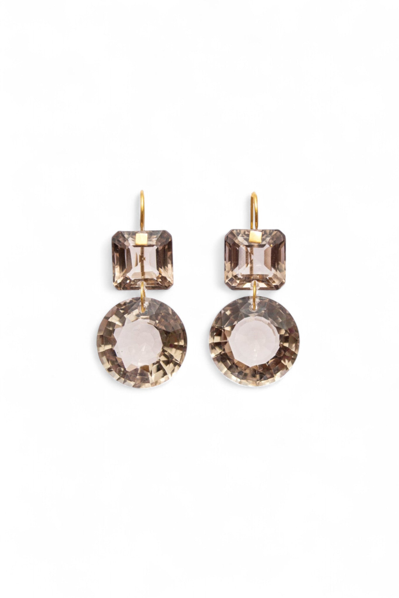 Marie Hélène de Taillac 22K Yellow Gold Square Smokey Quartz ...